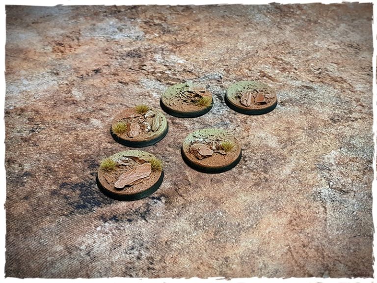 Battle ready bases - Badlands, 40 mm, round, x5 | DeepCut Studio