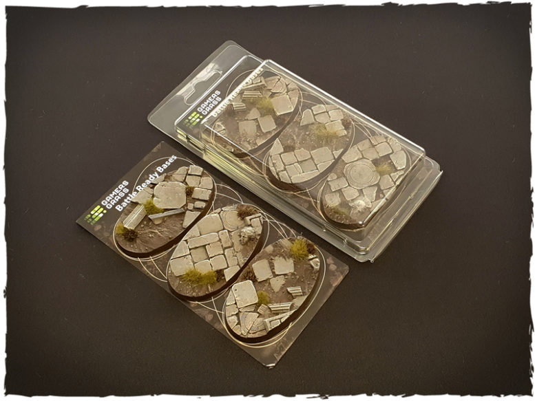 Battle ready bases - Temple, 75 mm, oval, x3 | DeepCut Studio