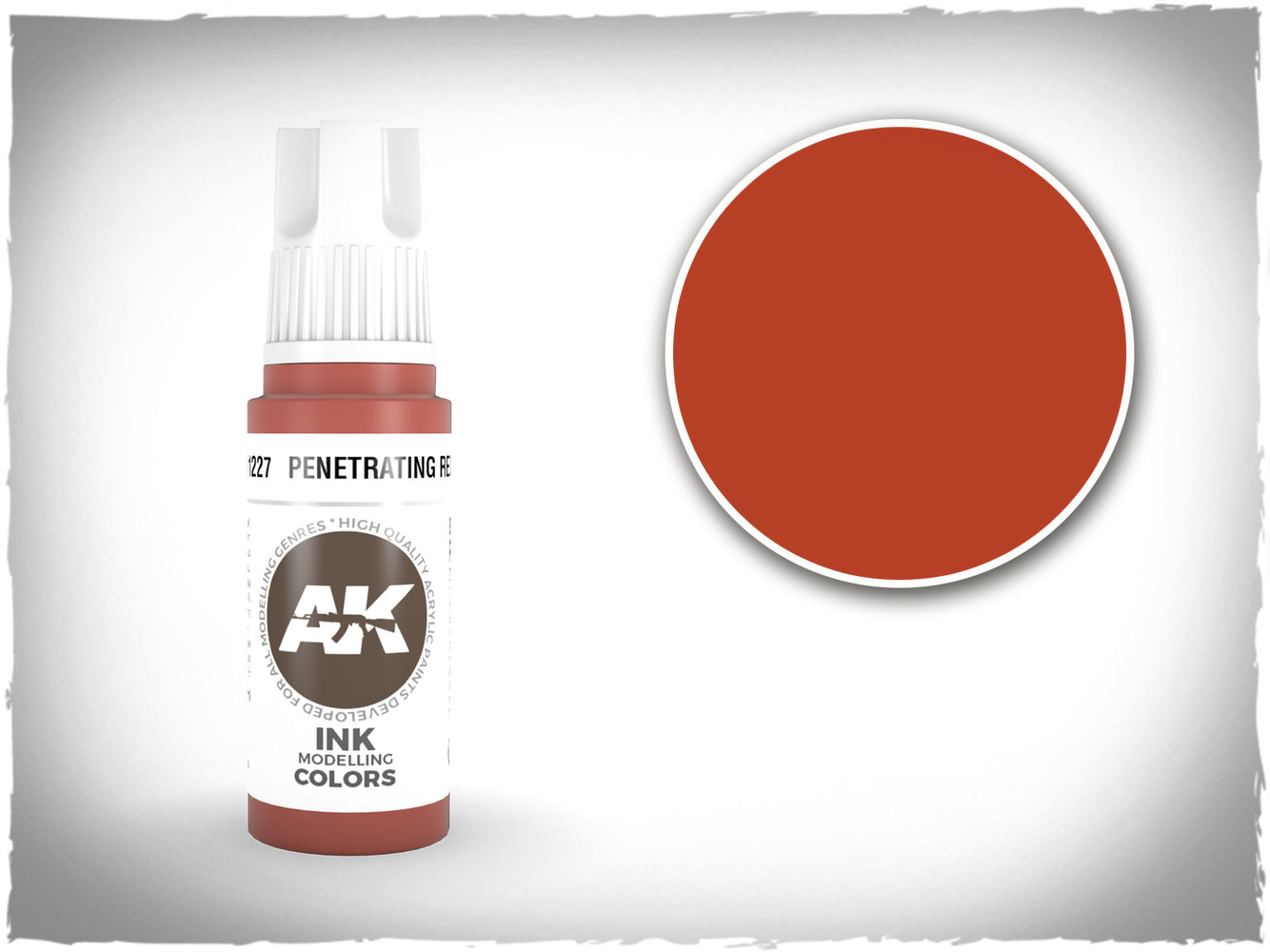 AK ink colors 3rd gen - AK11227 - Penetrating Red | DeepCut Studio