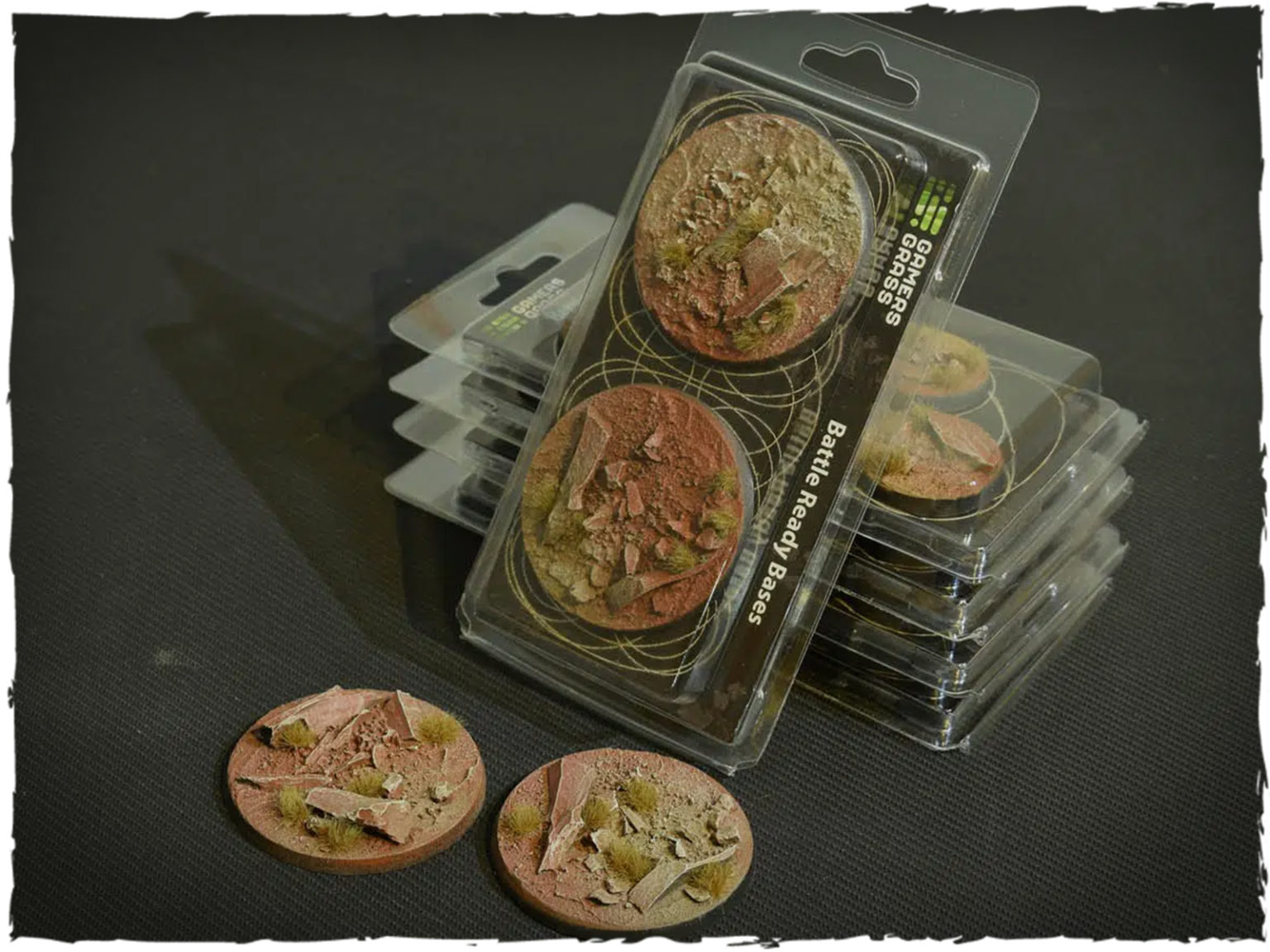 Battle ready bases - Badlands, 60 mm, round, x2 | DeepCut Studio