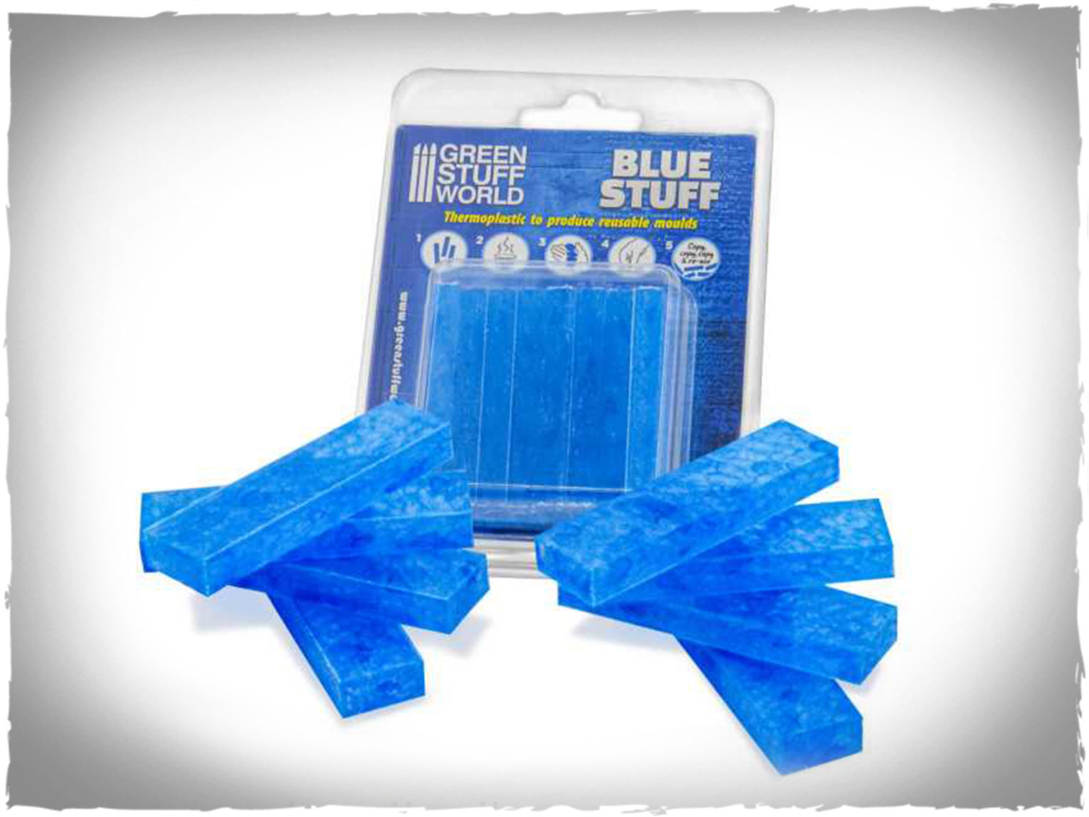 GreenStuffWorld Blue Stuff Mold 8 bars | DeepCut Studio