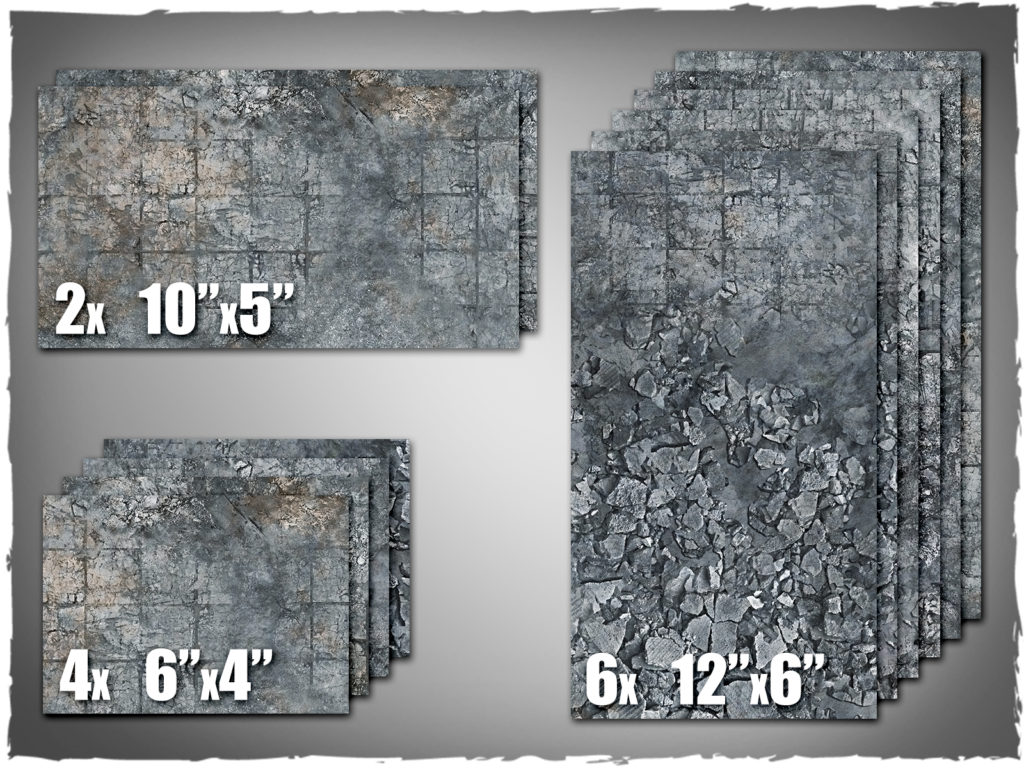 Warhammer 40k Terrain Base Tiles - City Ruins | DeepCut Studio